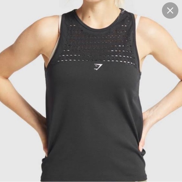 Gymshark | Tops | Black Gymshark Tank With Cutout Details Seamless ...